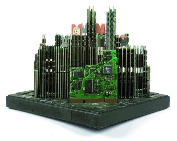Model Cities Made From Computer Parts | Amusing Planet